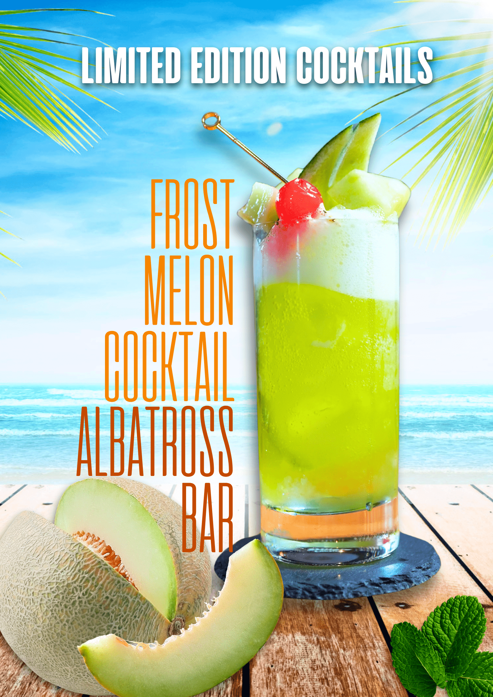 8月限定カクテル フロスト・メロン | Albatross BAR